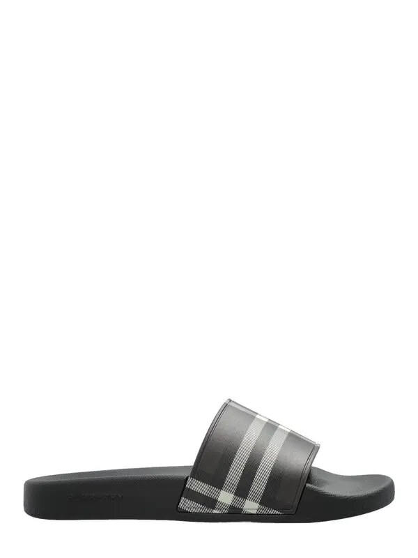 Burberry Rubber Slides - Black