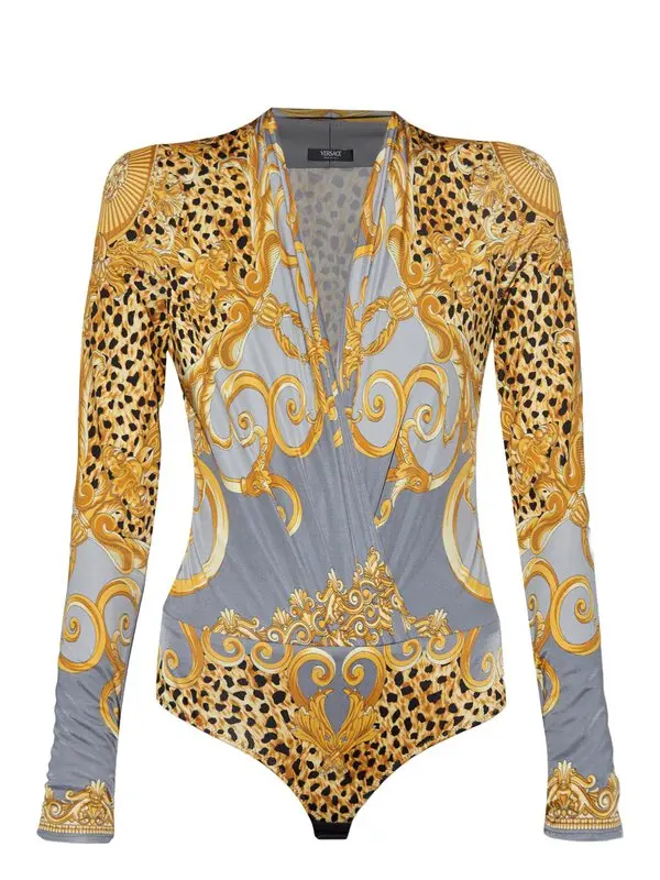 Versace Deep V-neck Bodysuit - Multicolour