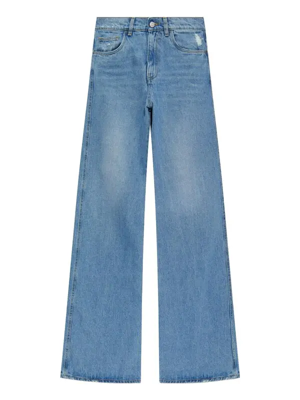 Coperni Vintage Effect Bootcut Jeans - Blue