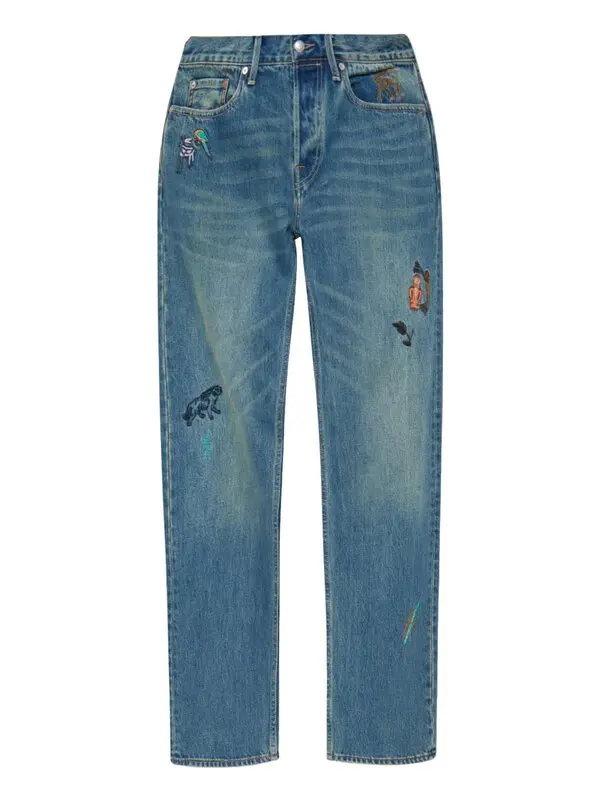 Paul Smith Straight-leg Jeans With Patches - Blue
