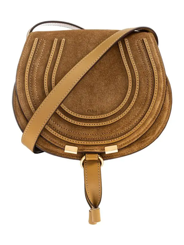Chloé Marcie Small Shoulder Bag - Beige