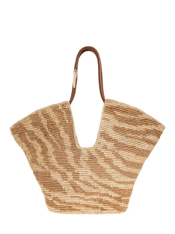 Zimmermann Raffia Shopper Bag - Beige