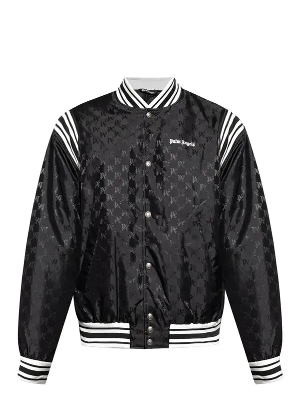 Palm Angels Monogram Bomber Jacket - Black