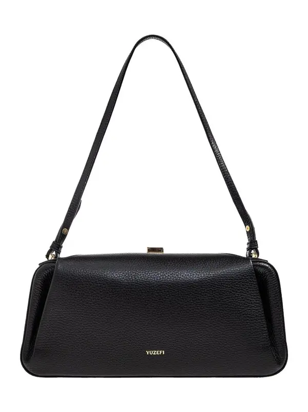 Yuzefi Oyster Shoulder Bag - Black