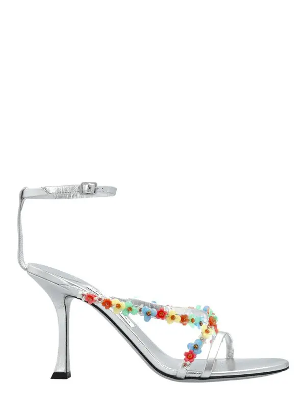 JIMMY CHOO Blanche Heeled Sandals - Silver