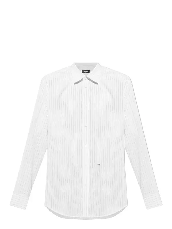 Dsquared2 Shirt With A Striped Pattern - White