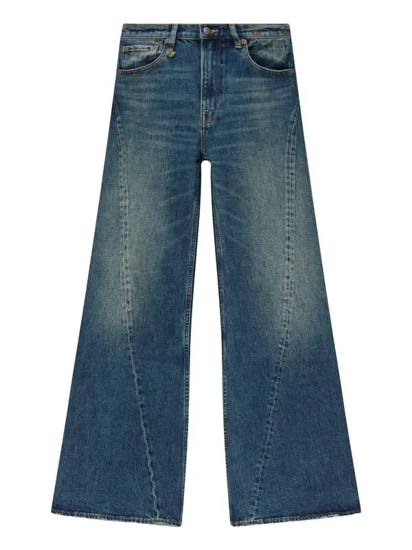 R13 Flared Rigid Denim Jeans - Navy Blue