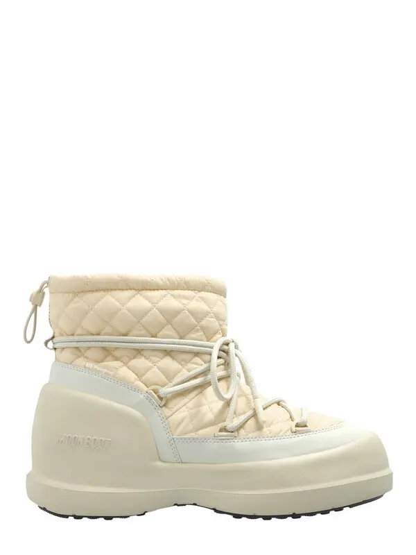 Moon Boot Mezzaluna Quilted Mid Snow Boots - Cream