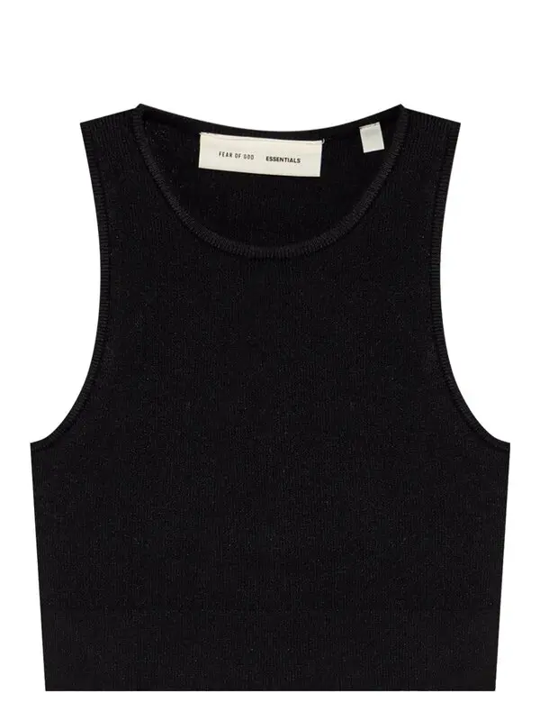 Fear Of God Sleeveless Cropped Top - Black