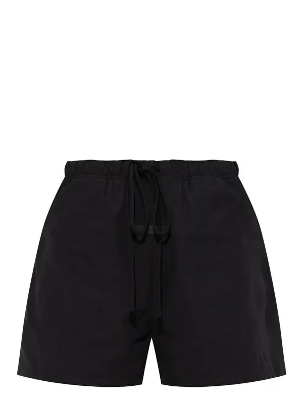 Fear Of God Cotton Shorts With Logo Patch - Black