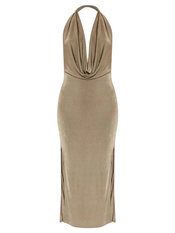 MISBHV Backless Midi Dress - Beige