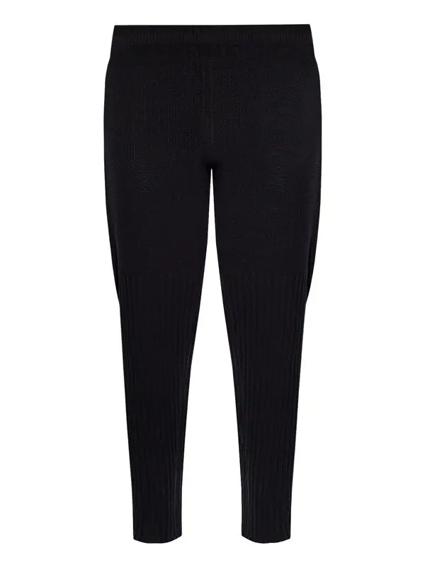 Issey Miyake Ribbed Trousers - Black