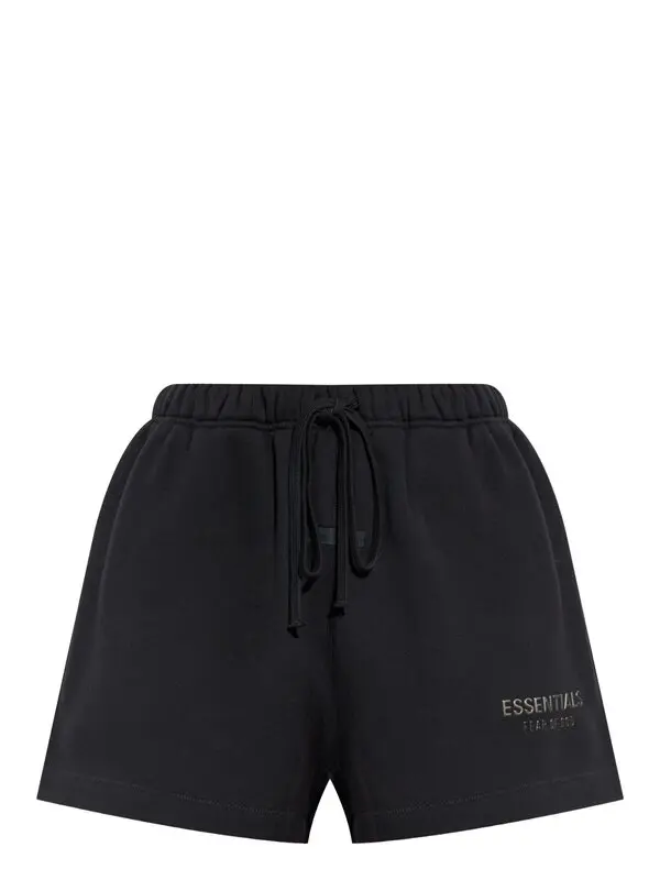 Fear Of God Cotton Shorts With Logo Patch - Black