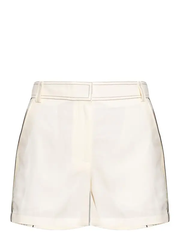 Tory Burch Shorts With Contrast Stitching - White
