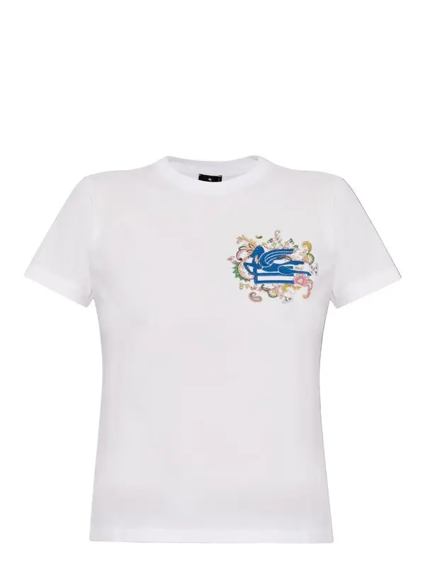 Etro Embroidered Logo T-shirt - White