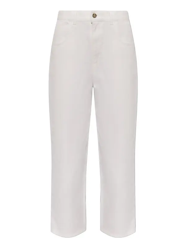Moncler High-rise Straight Leg Jeans - White