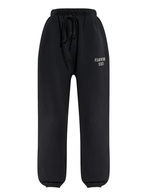 Fear Of God Sweatpants With Logo Patch - Black