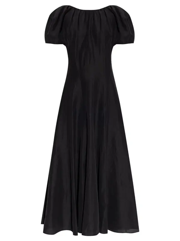 Tory Burch Round-neck Midi Dress - Black