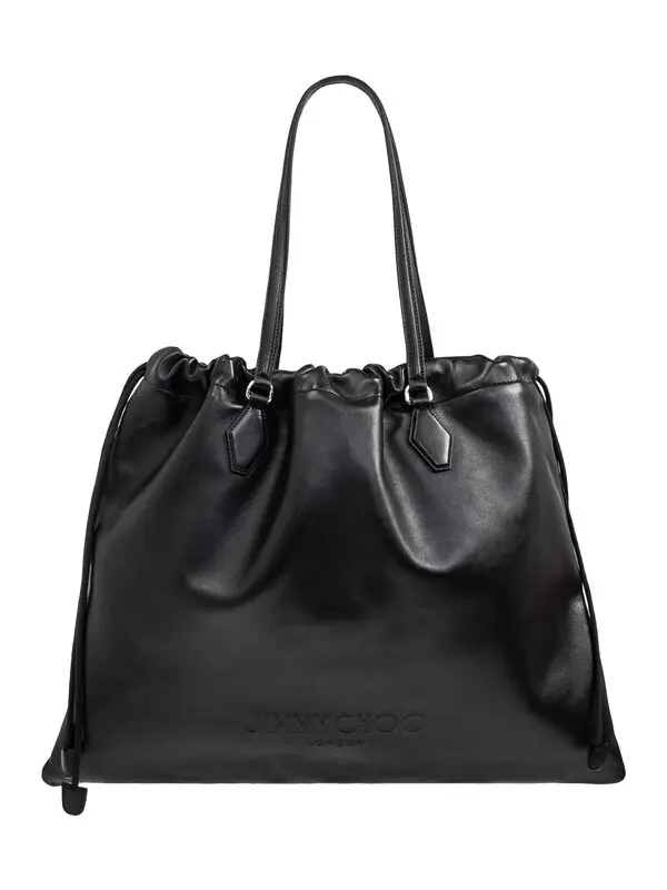 JIMMY CHOO Drawstring Large Shopper Bag - Black