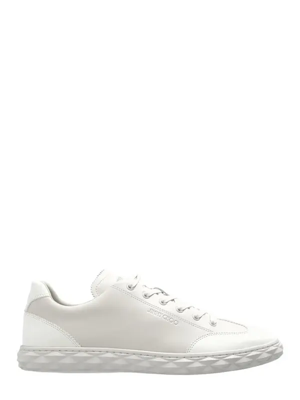 JIMMY CHOO Diamond Leather Sneakers - Cream