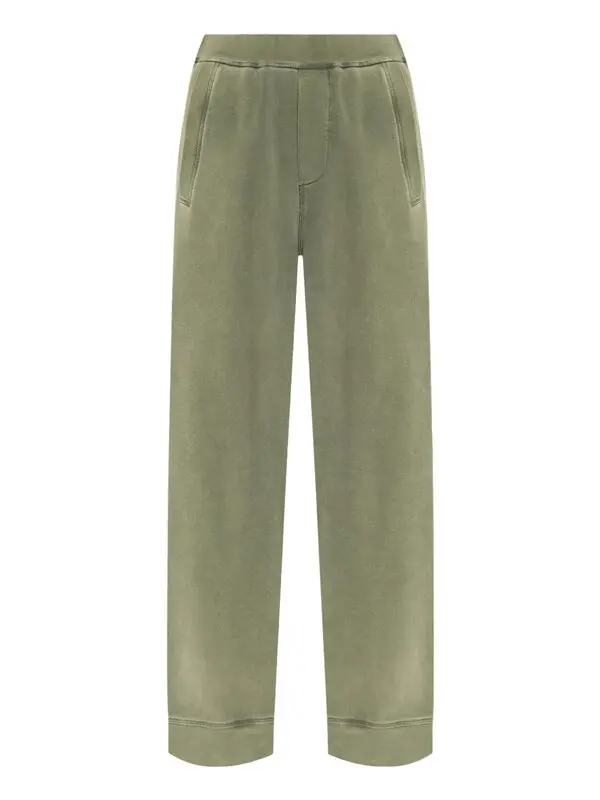Dsquared2 Wide-leg Sweatpants With Cuffed Hems - Green