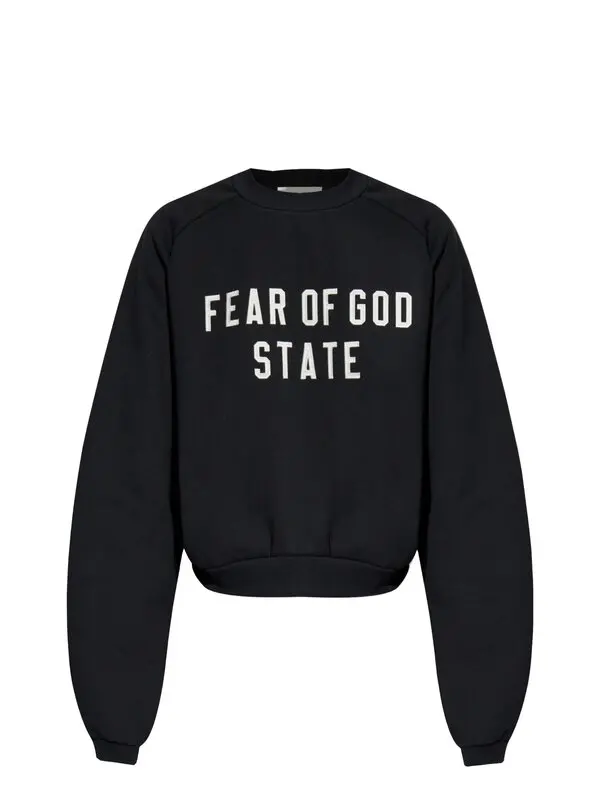 Fear Of God Embroidered Logo Sweatshirt - Black