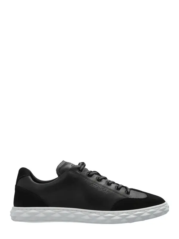 JIMMY CHOO Diamond Leather Sneakers - Black