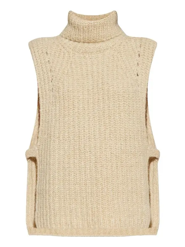 Isabel Marant Meggy Turtleneck Vest - Beige