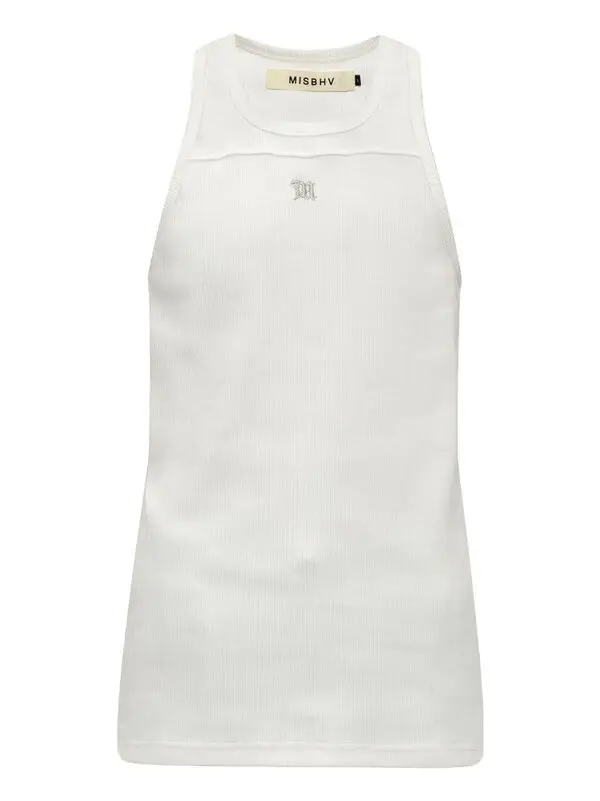 MISBHV Tank Top With Logo - White