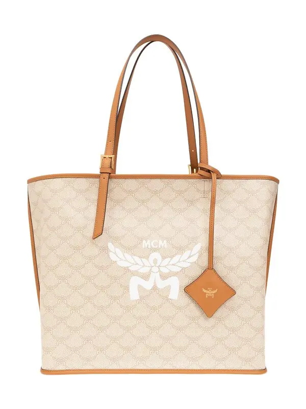Mcm Himmel Medium Shopper Bag - Beige