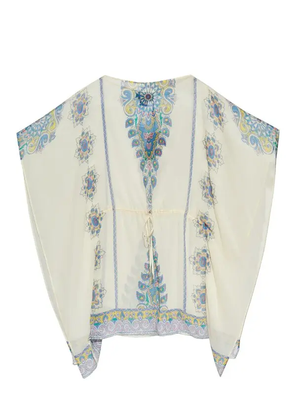 Etro Paisley Print Silk Dress - Cream