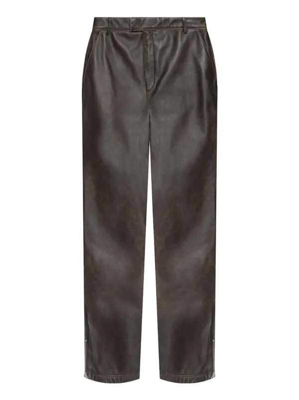 REPRESENT Leather Trousers - Brown
