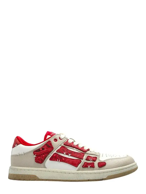 Amiri Bandana Skel Top Low Sneakers - Red