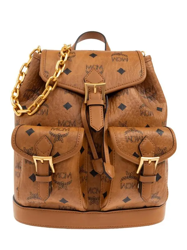 Mcm Aren Mini Backpack - Brown