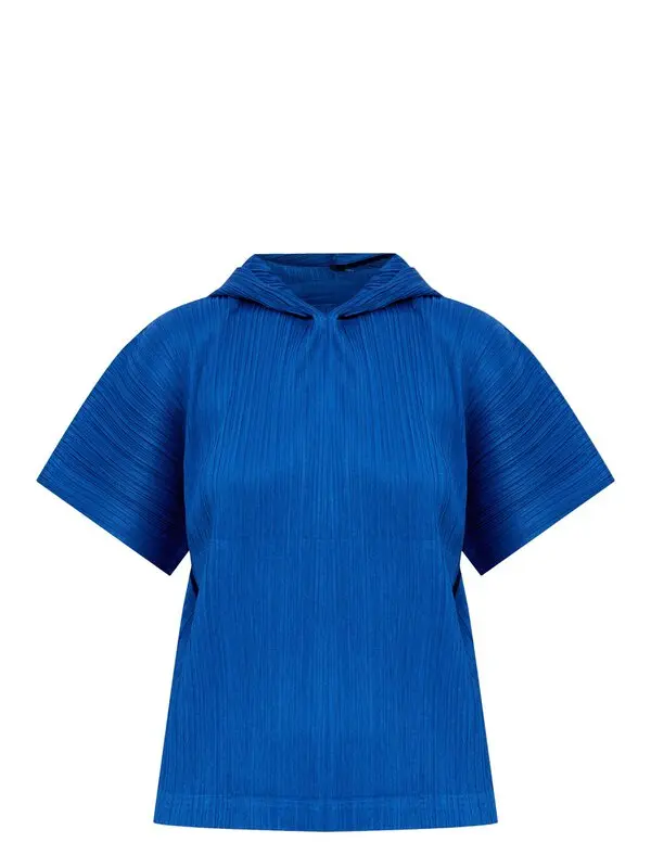 Issey Miyake Pleated Top - Blue
