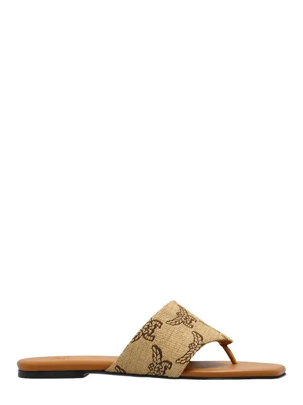 Mcm Monogram Slides - Beige
