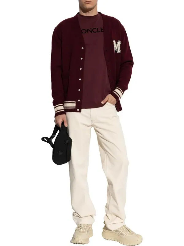 Moncler Wool Cardigan - Burgundy