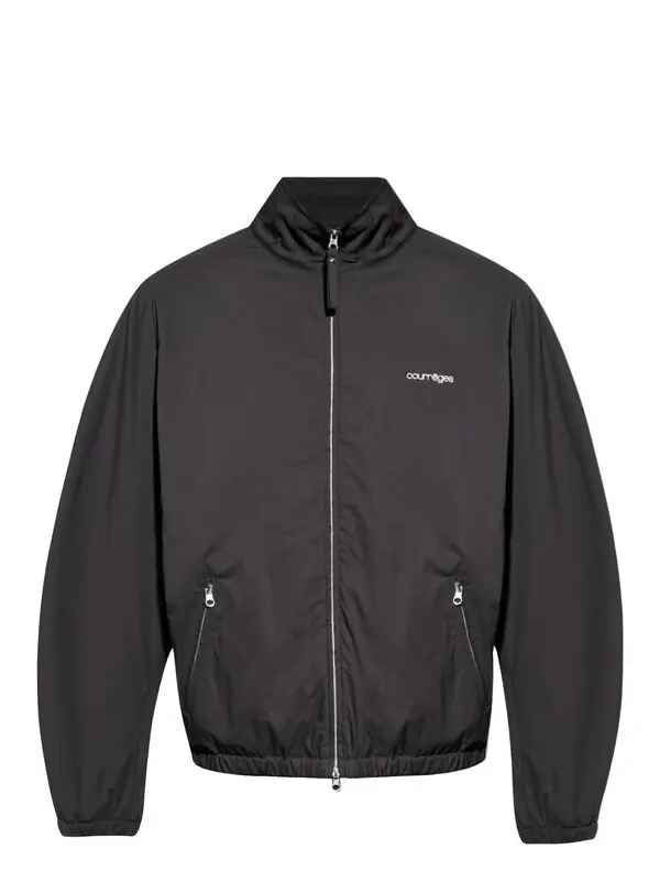 COURREGES Logo Bomber Jacket - Black