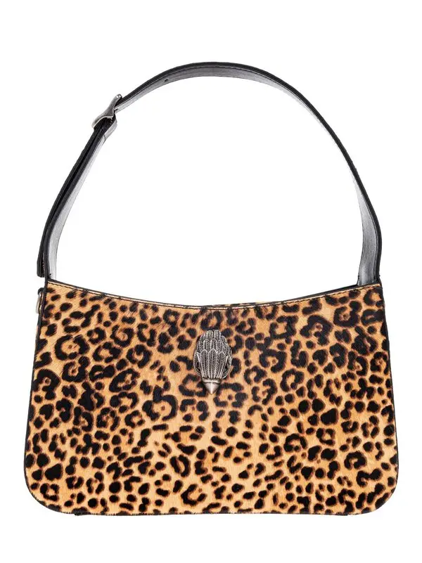 Kurt Geiger Leopard Print Bond Shoulder Bag - Beige
