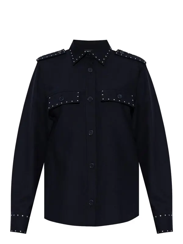 Zadig&Voltaire Taskam Embellished Oversized Shirt - Navy Blue