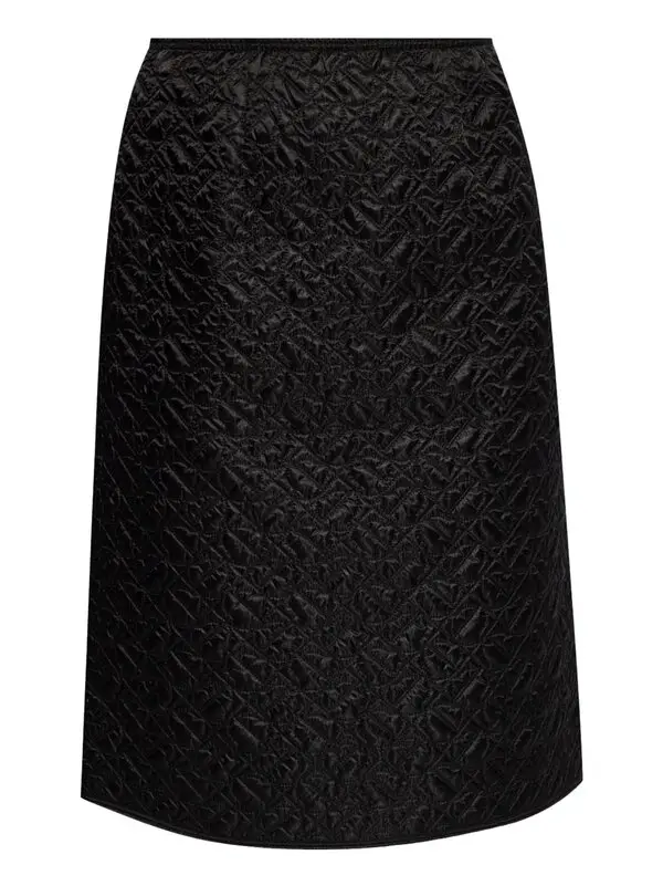 Moncler Quilted Midi Skirt - Black