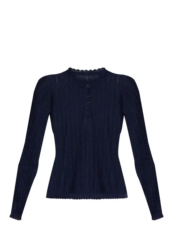 Ulla Johnson Delia Top - Navy Blue