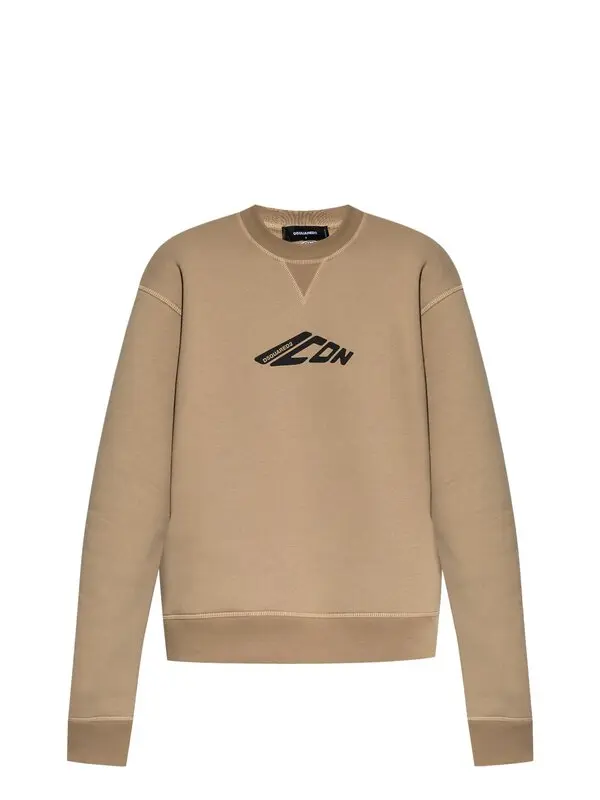 Dsquared2 Sweatshirt With Printed Logo - Beige