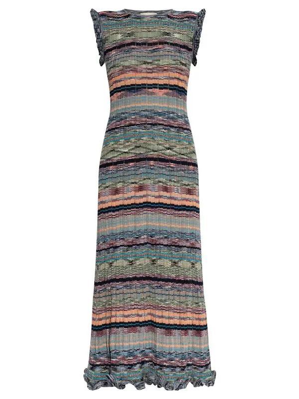 Ulla Johnson Ajak Knit Midi Dress - Multicolour