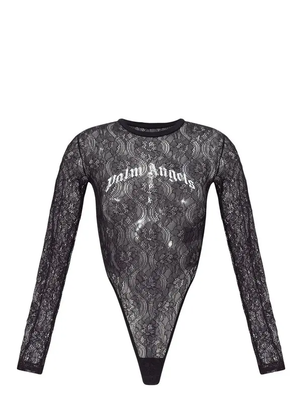 Palm Angels Lace Bodysuit - Black