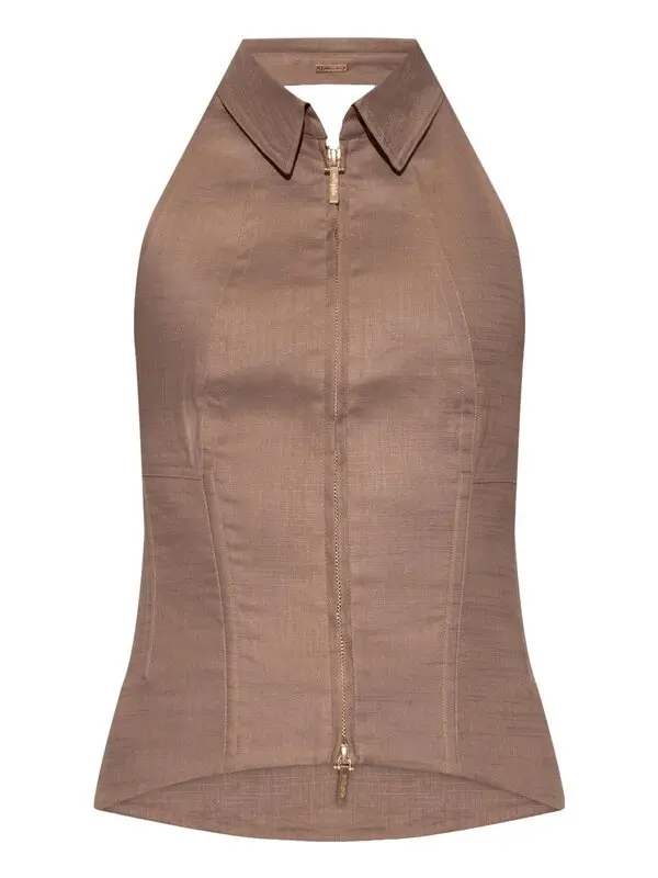 Cult Gaia Jill Top - Brown