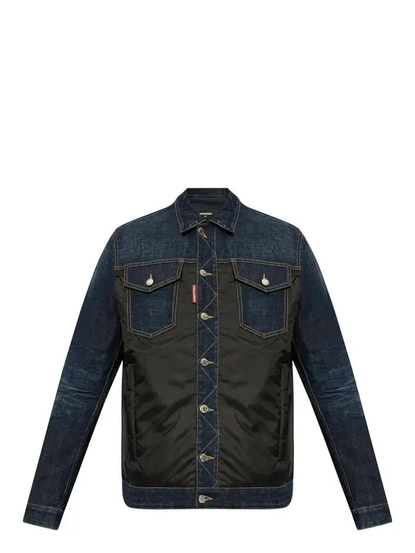 Dsquared2 Jacket With Combined Materials - Black