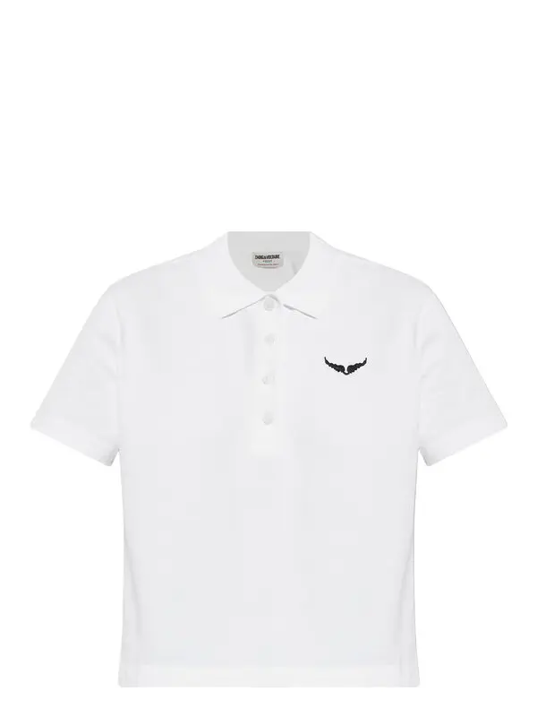 Zadig&Voltaire Polo Shirt With Wing Embroidery - White