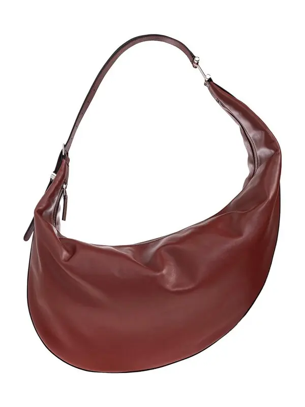 Marni Leather Hobo Shoulder Bag - Brown