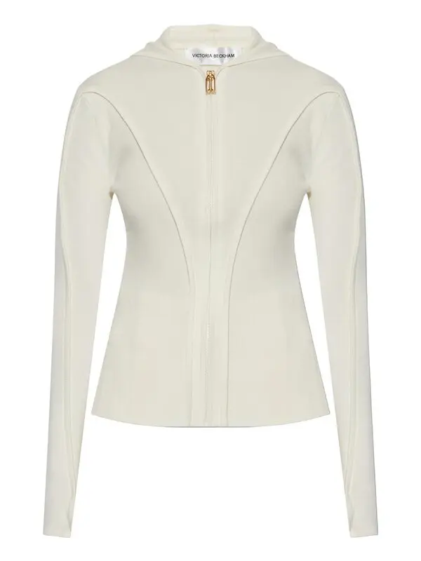 Victoria Beckham Wool Cardigan - Cream